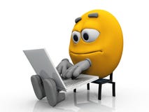 Tech Savvy Computer Users stock illustration. Illustration of people ...