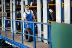 Tire Salesman Stock Photo - Image: 302930