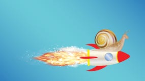 Rocket Snail With Clipping Path Stock Illustration - Illustration of ...