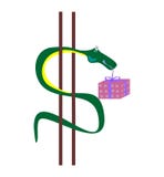US Dollar snake in bamboo stock illustration. Image of concept - 33925679