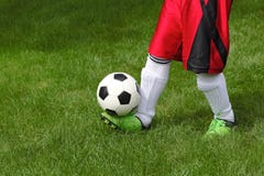Soccer - Football Player Juggling In Red Stock Photo - Image of boot ...