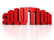 Solution Word 3D Letters Solved Problem Arrow Target Bulls-Eye Stock ...