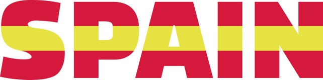 Spanish flag word espana stock vector. Illustration of flag - 107163257