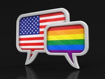 USA Flag Man With Speech Bubbles - I Love Usa Stock Vector ...