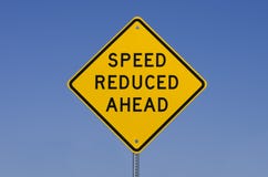 Reduced Speed Limit For Roadworks Sign Royalty Free Stock Image - Image ...