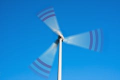 Fast spinning wind turbine stock image. Image of climate - 15464529