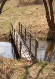 Stone Bridge Over Stream Landscape Stock Image - Image of flowing ...