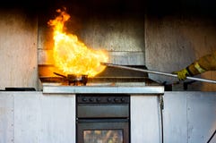 Oil Explosion In A Kitchen Fire Stock Image - Image: 5413373