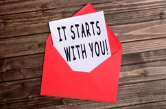 It Starts With You Stock Illustration - Image: 66502760