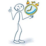 Stickman Time Management Clock Schedule Stock Vector - Illustration of ...