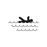 Stick Figure Swimming Stock Photos - Image: 35357553