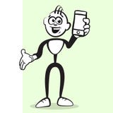 Stickman Phone Call Talking Calling Stock Vector - Illustration of ...