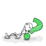 Stickman Question Mark Asking Pondering Stock Vector - Image: 39623297