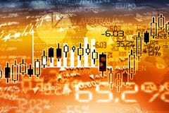 Stock Market Ticker Wall In Yellow Stock Illustration - Image: 67208335