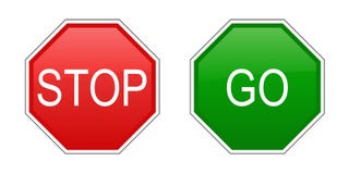 Stop And Go Illustration Signs Royalty Free Stock Photo - Image: 21506145