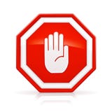 Smiley with stop sign stock vector. Illustration of emoticon - 30793391