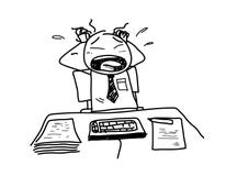 Cartoon stressed stick man stock vector. Image of illustration - 38040543