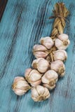 String of onion and garlic stock image. Image of booth - 10102261