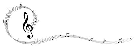 Stylized music notes. stock vector. Illustration of notation - 91134808