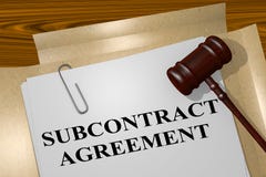 Subcontract Subcontracting Represents Out Sourcing And Freelance Stock ...