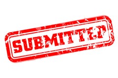 Submitted Rubber Stamp Isolated On White. Stock Vector - Illustration ...