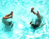 Girl Doing A Handstand In Pool Stock Photo - Image of enjoy, float: 7007744