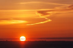 The Sun Above The Horizon Royalty Free Stock Image - Image: 25509056