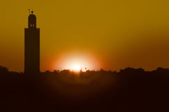 Sunset on marrakesh stock image. Image of city, tourist - 3724815