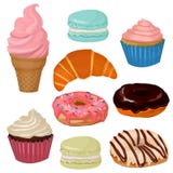 Sweets Group Cartoon Illustration Stock Vector - Image: 50611303