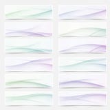 Wave Headers Set - Swoosh Hi-tech Lines Stock Vector - Illustration of ...