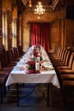 Table Set For Wedding Or Another Catered Event Dinner Stock Image ...