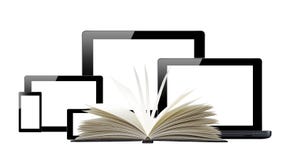 Tablet PC Computer And Book Royalty Free Stock Photo - Image: 19737445