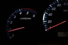 Tachometer revving up stock photo. Image of acceleration - 690020