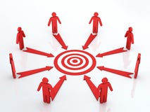 Teamwork And Target Reaching The Same Goal Stock Photo - Image of ...
