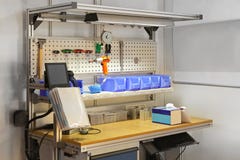 Technician workbench stock photo. Image of office, shelf - 32653426