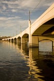 Mill Avenue Bridge To Downtown Tempe Arizona Stock Photo - Image of ...