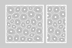 Set Round Template For Cutting. Abstract Line, Geometric Pattern. Laser ...