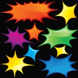 Splash Of Abstract Glossy Stars Stock Vector - Illustration of motion ...