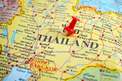 Map of Thailand stock vector. Illustration of detailed - 8983853