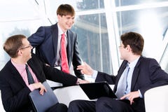 Three men. Teamwork stock illustration. Image of concepts - 9119371