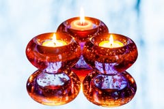 Reflection Of The Candles In The Mirror Stock Vector - Illustration of ...