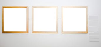 Three Empty Frames On A Wall Stock Illustration - Image: 33126327