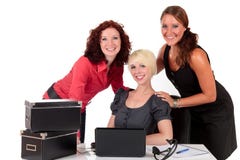 Three Businesswomen At Desk Stock Photo - Image: 5621036