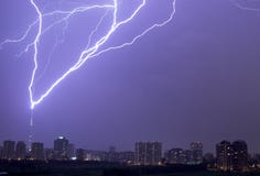 Thunder storm night stock photo. Image of light, discharge - 18647092