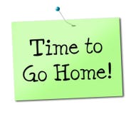 Time To Go Home Means Leaving Drunk Or Goodbye Stock Illustration ...