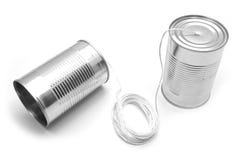 Two Tin Cans And String Phone. Stock Illustration - Illustration of ...