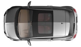 Hatchback Black Car Top View Stock Illustration - Illustration of shine ...