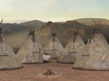 Traditional teepee village stock image. Image of indigenous - 3464519