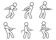 Tug-of-war People Silhouette Stock Vector - Illustration of contest ...