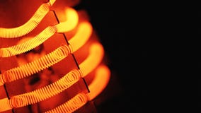 Tungsten Filament Of Electric Heater Stock Footage - Video of heat ...